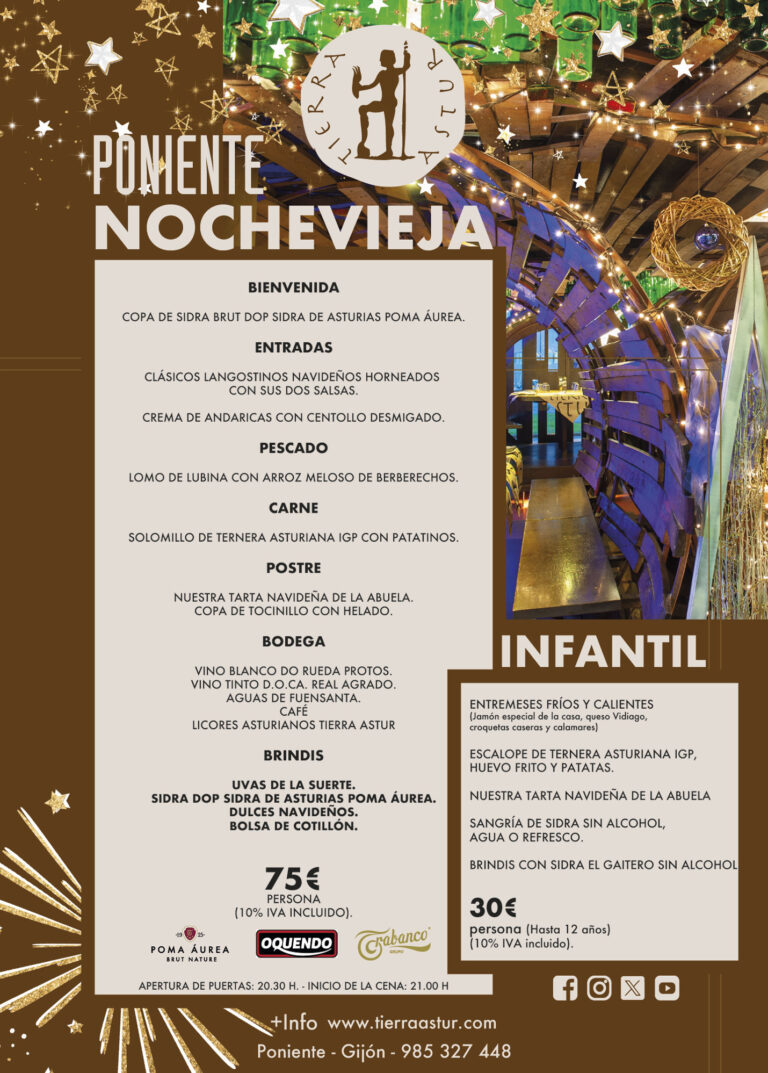 Cenas de nochevieja en Asturias - Tierra Astur